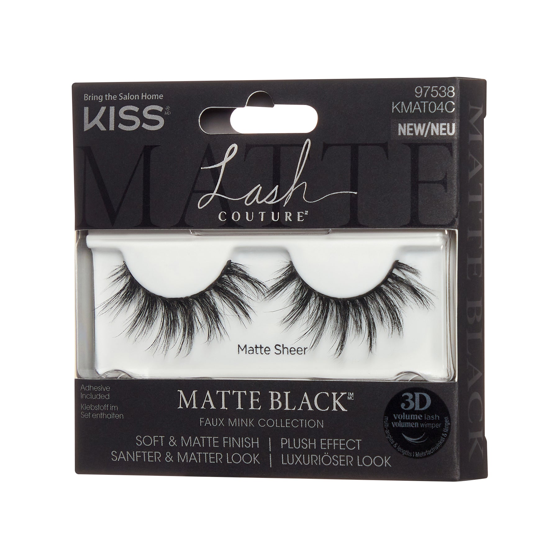 KISS Lash Couture Matte Black - Matte Sheer